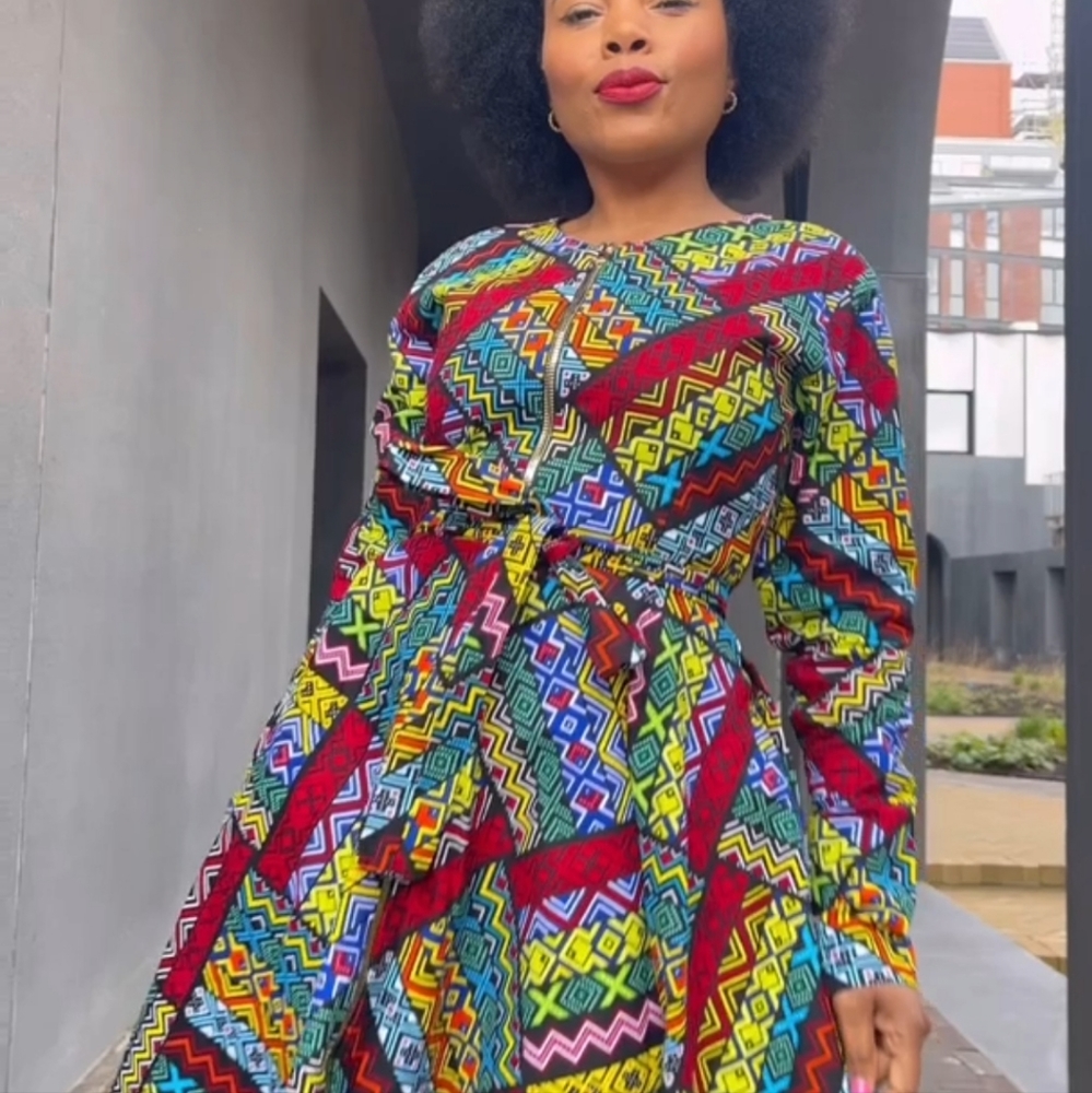 Shani Multi-Colored African Inspired Dress 3x - Gem